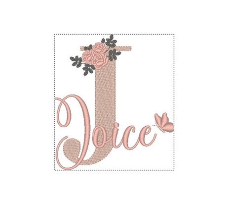 Matriz Bordado Nome Joice 3 Tamanhos Elo7