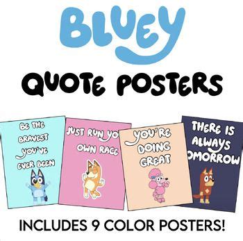 Bluey Quote Posters Decor Quote Posters Classroom Themes Classroom