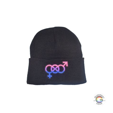 Bisexual Beanie Bisexual Pride Symbol Bisexual Flag Beanie Etsy