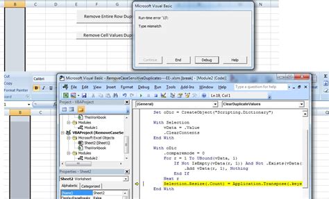 Solved Case Sensitive Remove Duplicates Using Excel Vba Experts Exchange