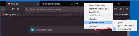 How To Show Firefox Bookmarks Toolbar Only On New Tab