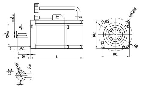 60mm 200W 600W Brushless AC Servo Motor 3000Rpm 0 64 1 91Nm BeUDMKE Brushless Motor