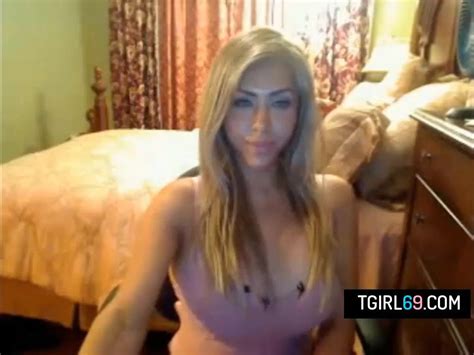 Beautiful Tranny Slut Stroking Her Cock