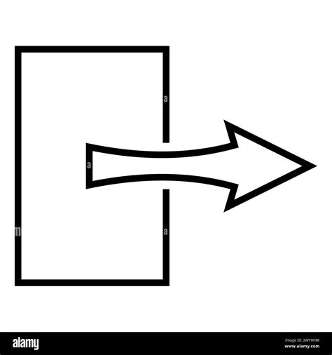 Exit Icon Door With Arrow Out Exit Direction Out Stock Vector Image Art Alamy