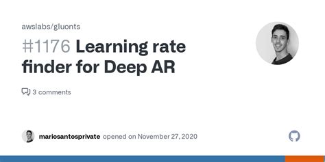 learning rate finder for deep ar · issue 1176 · awslabs gluonts · github