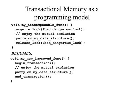 Ppt Transactional Memory Powerpoint Presentation Free Download Id