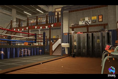 Stylized Boxing Club 3d Environments Unity Asset Store