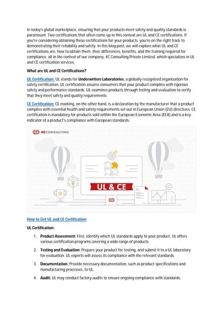 Ul And Ce Certification What You Need To Knowpdf