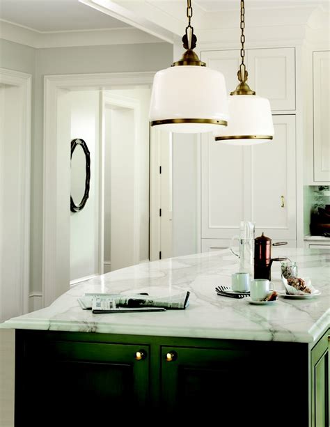 A Pair Of Our Deco Drum Shades Light A Kitchen Island Bungalow