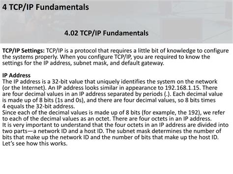 ppt 4 tcp ip fundamentals powerpoint presentation free download id