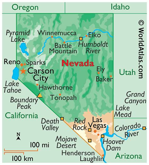 Usa Map Nevada Printable Map Of Usa