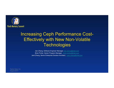 Pdf Increasing Ceph Performance Cost Effectively With · Increasing Ceph Performance Cost