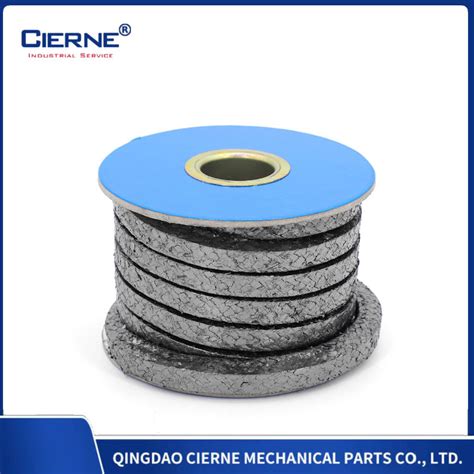 High Temperature Braided Ptfe Graphite Gland Packing Graphite Packing
