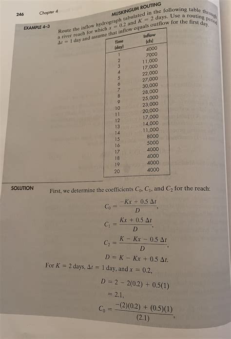 Solved 418 The Storage Equation Has Been Given As S