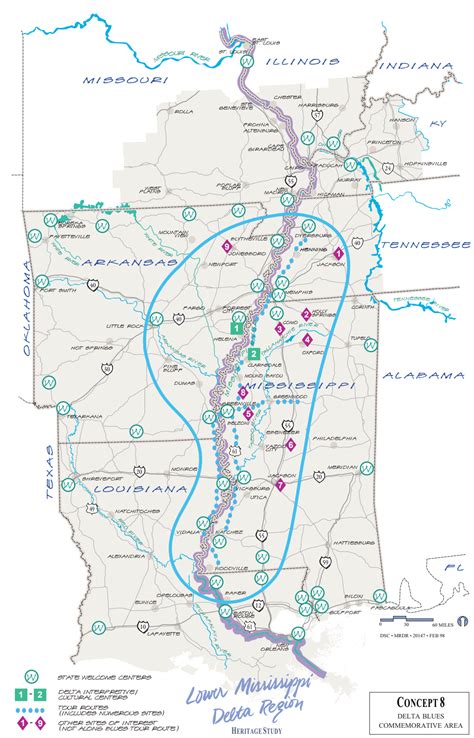 Lower Mississippi River Mile Marker Map