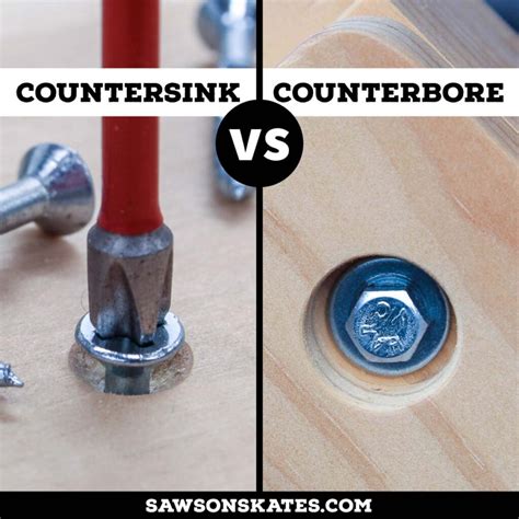 Countersink Vs Counterbore Advantages And When To Use Saws On Skates®
