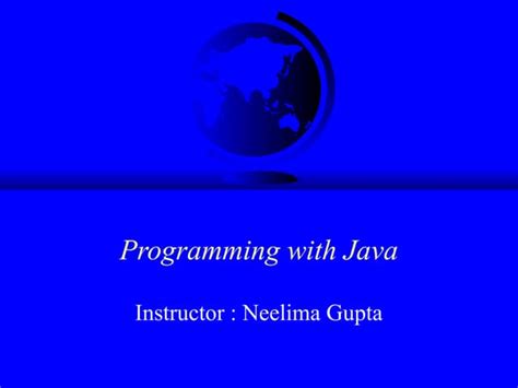 Programming With Java By Faizan Ahmed And Team Ppt