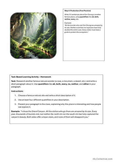 Son Doong Cave Quantifiers General… English Esl Worksheets Pdf And Doc