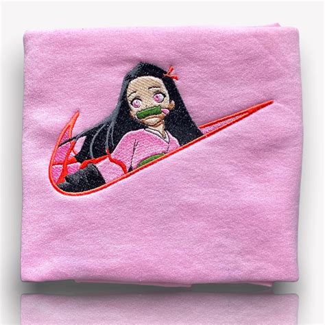 Nike Nezuko Demon Slayer Embroidered Sweatshirt Terrabell Designs
