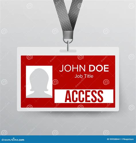 Lanyard Badge Vector Identity Card For Security To Business Conference