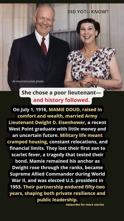 Before He Was A War Hero She Chose Him Mamie Doud Eisenhower Youtube