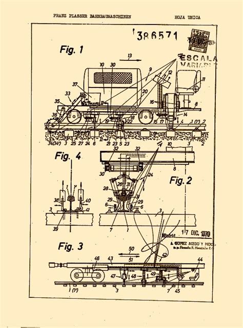 Franz Plasser Bahnbaumaschinen 14 Patentes Modelos Yo Diseños