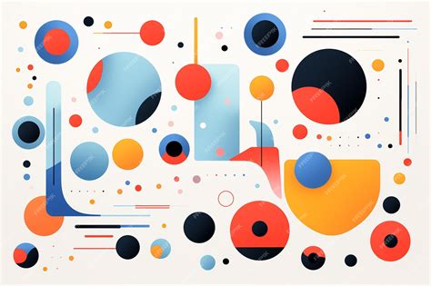 Premium Photo Abstract Colorful Geometric Background With Shapes Circles And Dots Vector