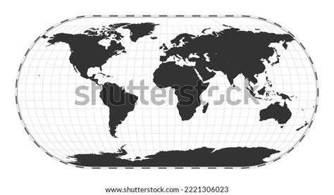 Vector World Map Eckert Iii Projection Stock Vector Royalty Free 2221306023 Shutterstock