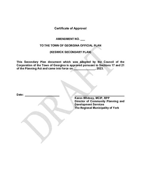 Fillable Online Official Plan Amendment Document Fax Email Print