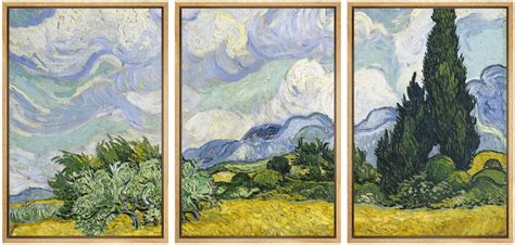 Wall26 قاب بوم چاپ دیواری مجموعه هنر مجموعه گندم توسط وینسنت ون گوگ طبیعت بیابان تصاویر هنری