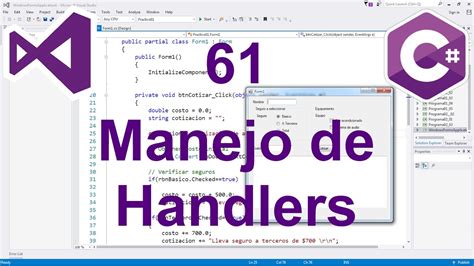 Programación Windows Forms C 61 Manejo De Handlers Youtube