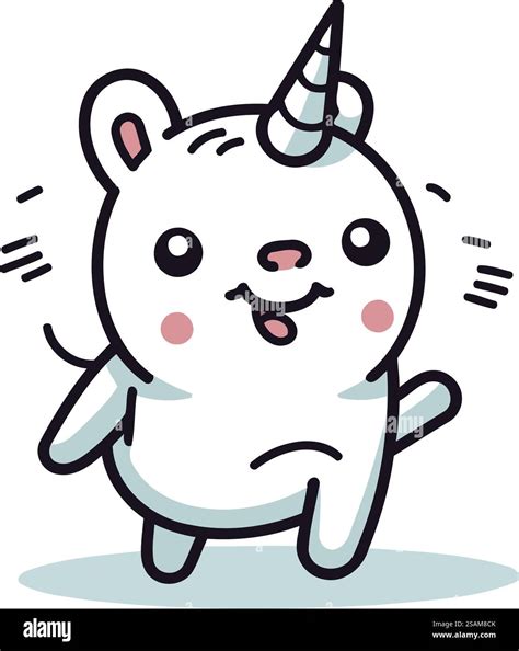 Unicorn Cartoon Mascot Character Vector Illustration Stock Vector Image And Art Alamy