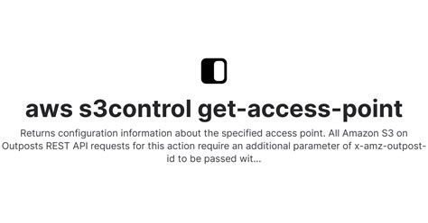 Aws S3control Get Access Point Fig