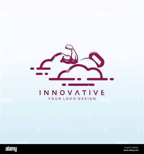 cloud media encoding systems fitness logo stock vector image and art alamy