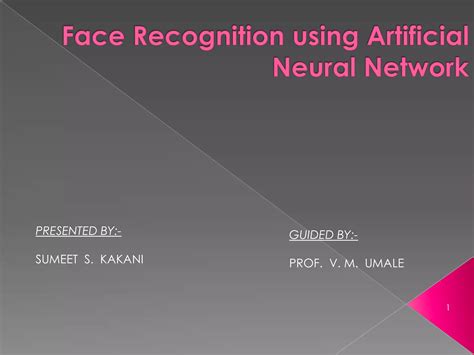 Face Recognition Using Artificial Neural Network Pptx