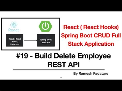 Learn React Hooks Spring Boot CRUD Full Stack App 19 Build Delete