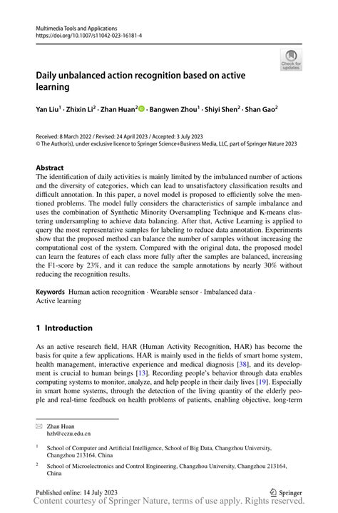 Daily Unbalanced Action Recognition Based On Active Learning