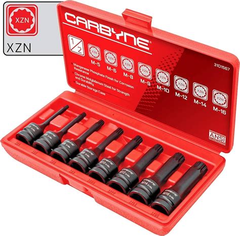 Carbyne Xzn Triple Square Spline Bit Socket Set 10 Piece 48 Off