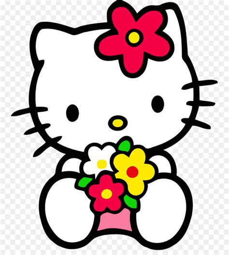 Hello Kitty With Flowers Cute Cartoon Character Image 3787226