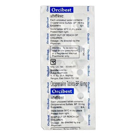 Orcibest 10 Mg Flatmeds