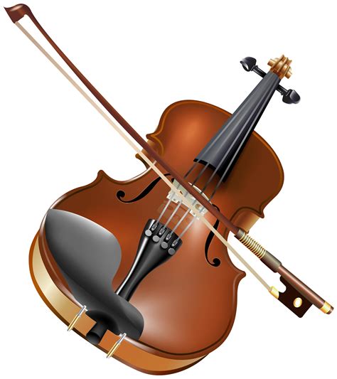 Violin Musical Instrument Clip Art Violin And Bow Png Png Download