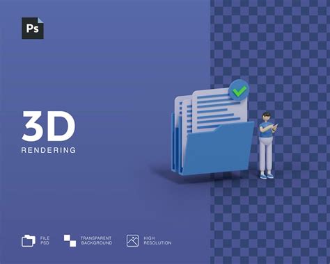 Premium Psd 3d Illustration Folder Access