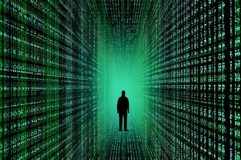 Premium Ai Image Matrix Binary Code Background Ai Generative