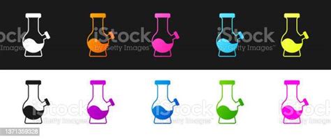 흑백 배경에 고립 된 흡연 마리화나 또는 대마초 아이콘에 대한 유리 봉을 설정합니다 벡터 건강 진단에 대한 스톡 벡터 아트 및 기타 이미지 건강 진단 건강관리와 의술