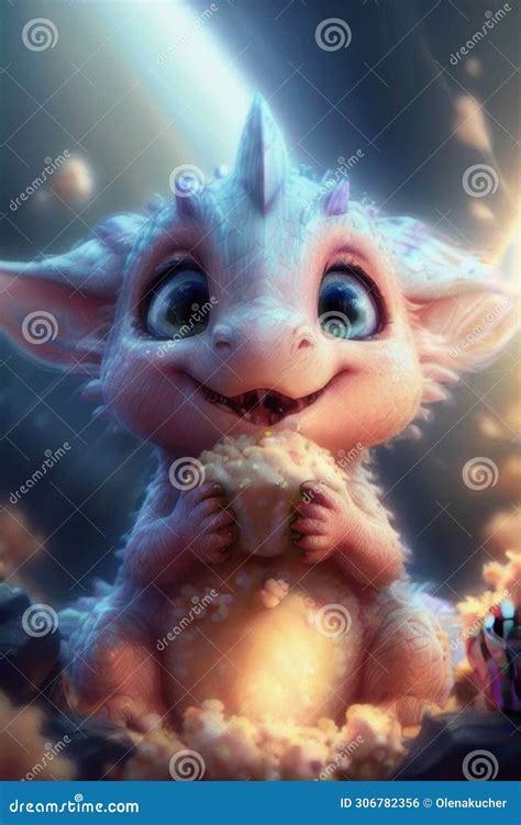 Dragon Eats Ramen Noodle Cartoon Vector 252966501