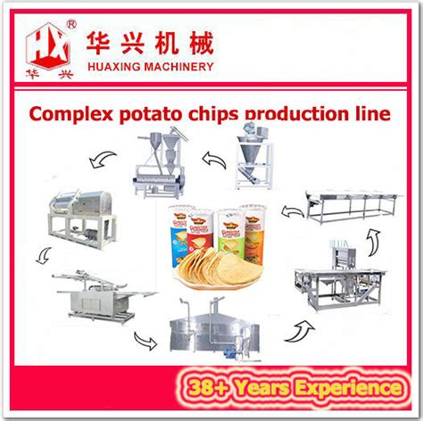 Stackable Potato Chips Production Line Pringle Potato Chips Line 300kg