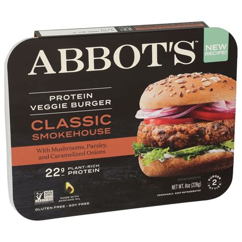 Abbots Butcher Classic Smokehouse Protein Veggie Burger 8 Ounce 6
