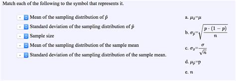 Solved Match Each Of The Following To The Symbol That