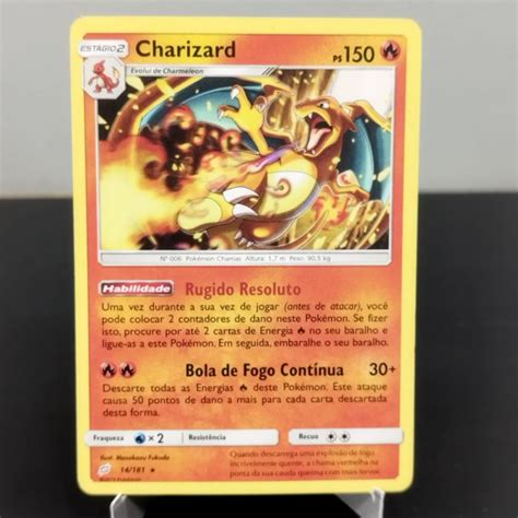 Carta Pokémon Original Charizard 14 181 Shopee Brasil