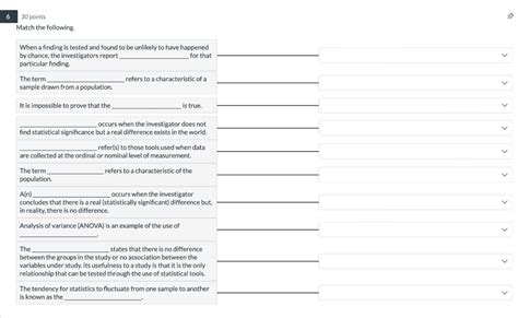 Solved 6 30 Points Match The Following Chegg Com